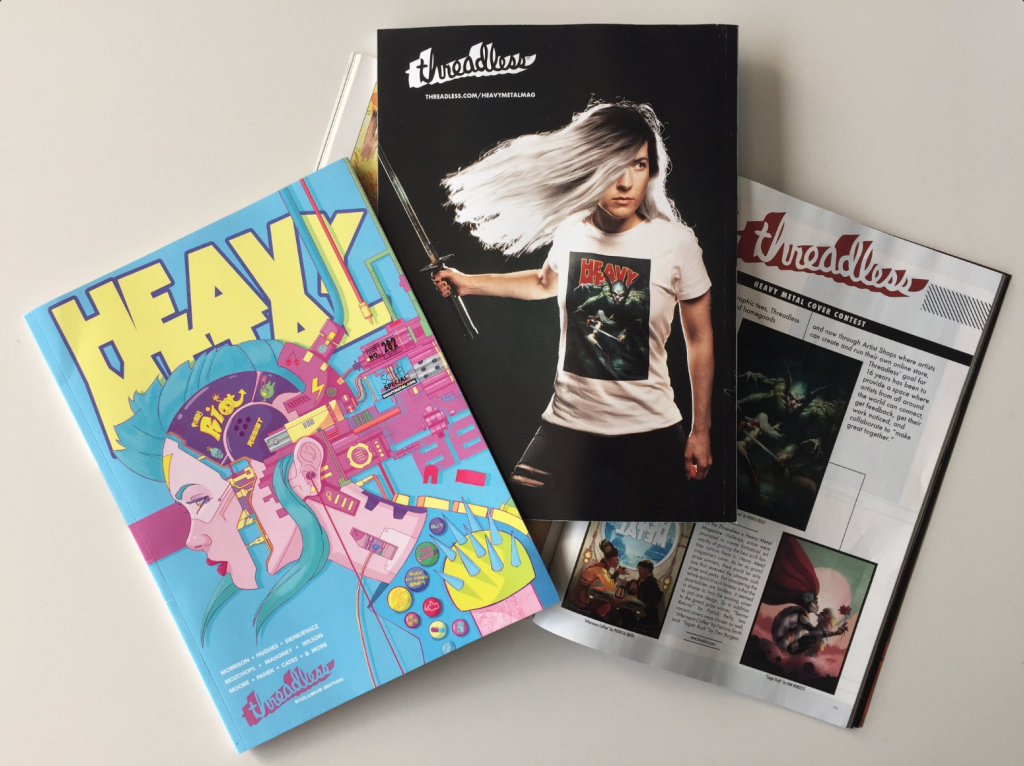 Get Your Own Threadless Issue of "Heavy Metal Magazine"!